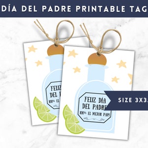 Father's Day Gift Tag Spanish, Feliz Dia Del Padre Printable Tag ...