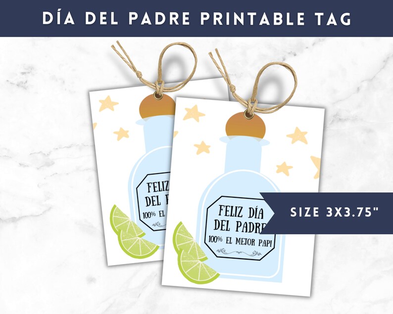Father's Day Gift Tag Spanish, Feliz Dia Del Padre Printable Tag ...