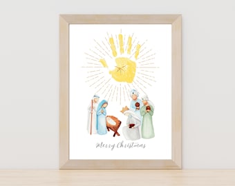 Navity Handprint Art, Christmas Handprint Art Winter Craft, Home ...