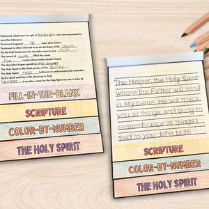 Pentecost Craft for Kids Flip Book, Day of Pentecost Sunday School ...