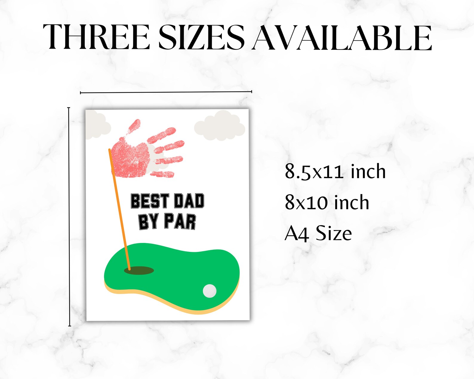 Best Dad by Par, Father's Day Handprint Sign, Handprint Art, Fathers ...