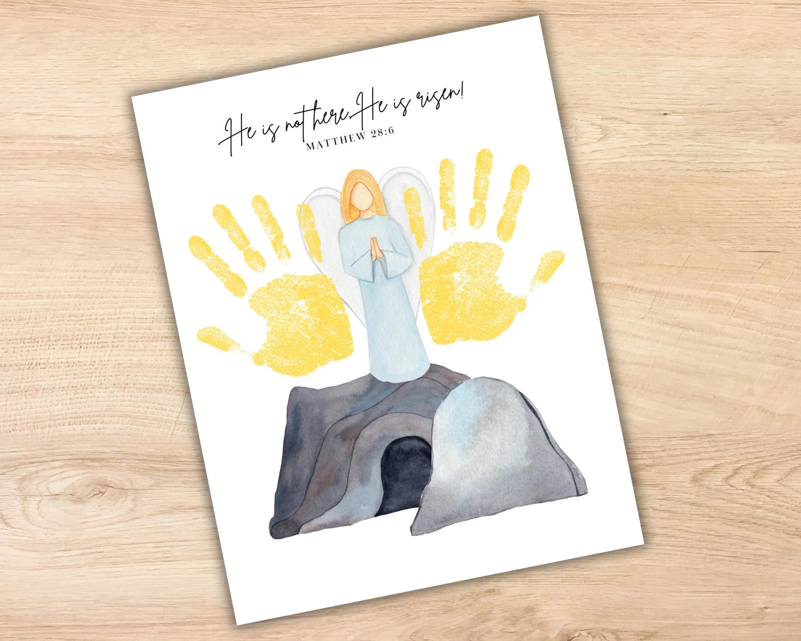Easter Handprint Craft, Holy Week Printable Handprint Art, He is Risen ...
