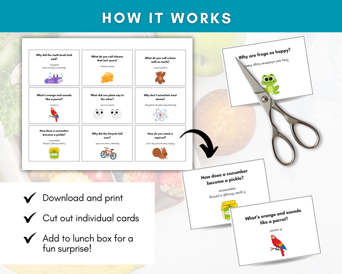 Lunchbox Jokes Printable, Lunch Box Jokes, Back to School Lunch Box ...