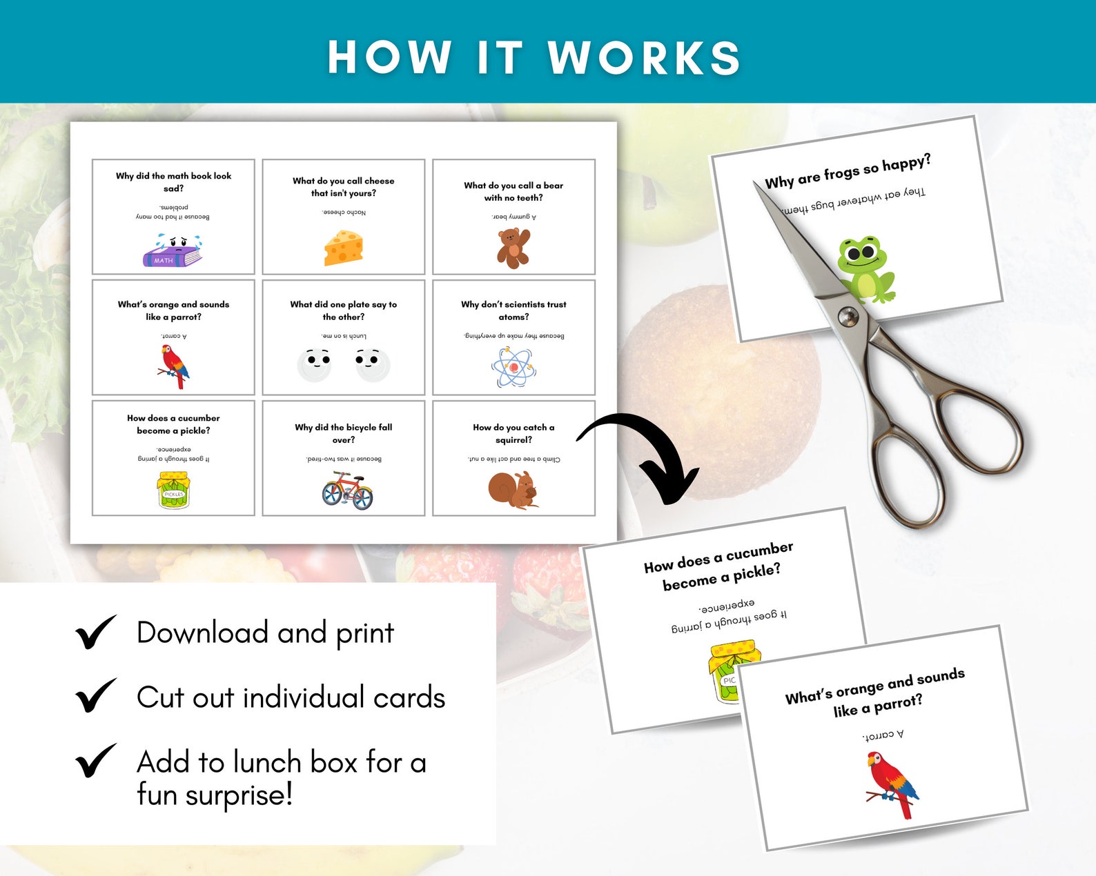 Lunchbox Jokes Printable, Lunch Box Jokes, Back to School Lunch Box ...