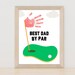 Best Dad by Par, Father's Day Handprint Sign, Handprint Art, Fathers ...