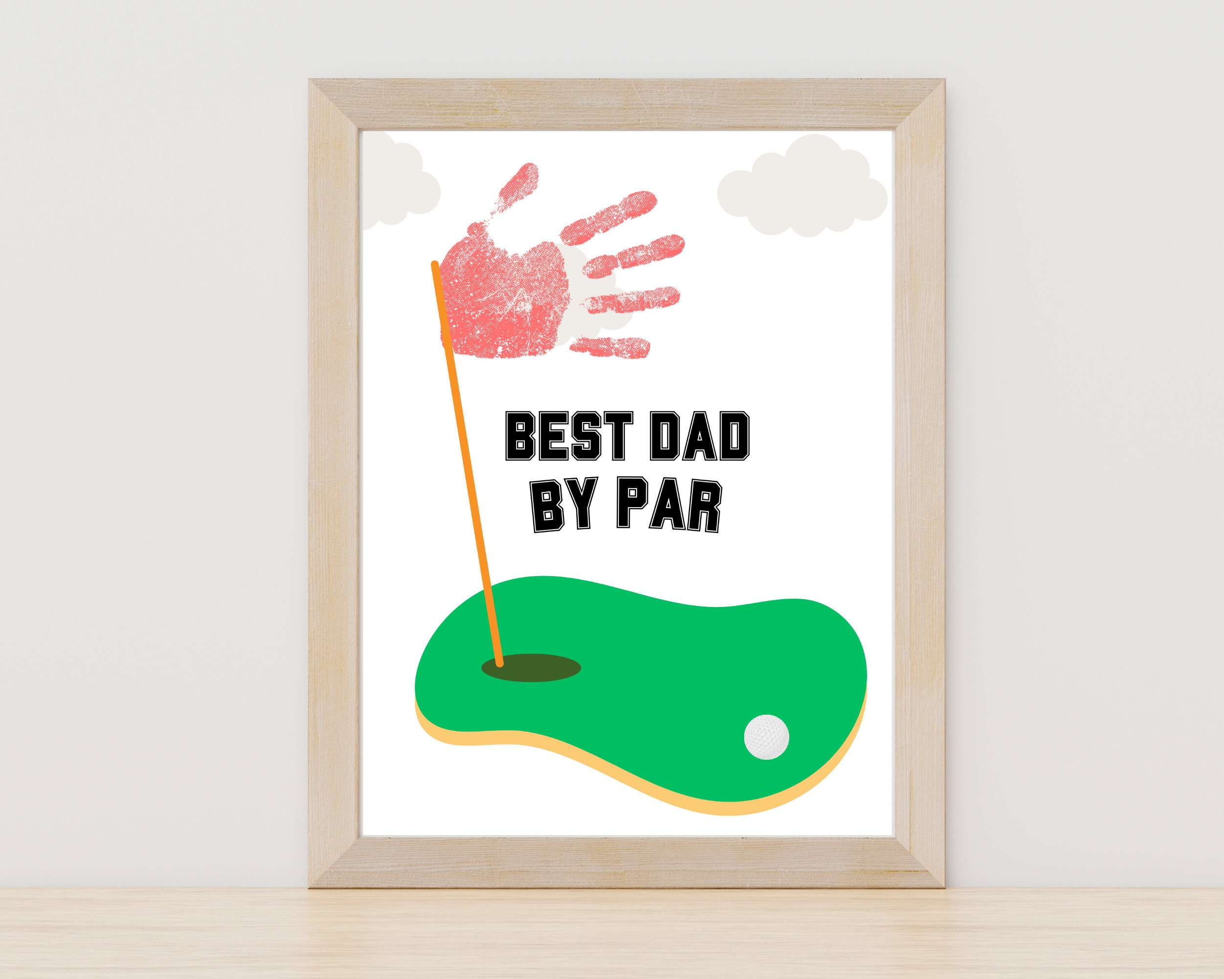 Best Dad by Par, Father's Day Handprint Sign, Handprint Art, Fathers ...