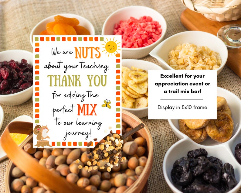 Teacher Appreciation Trail Mix, Teacher Appreciation Sign Cookies ...