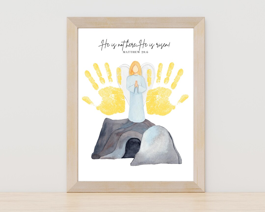 Easter Handprint Craft, Holy Week Printable Handprint Art, He is Risen ...