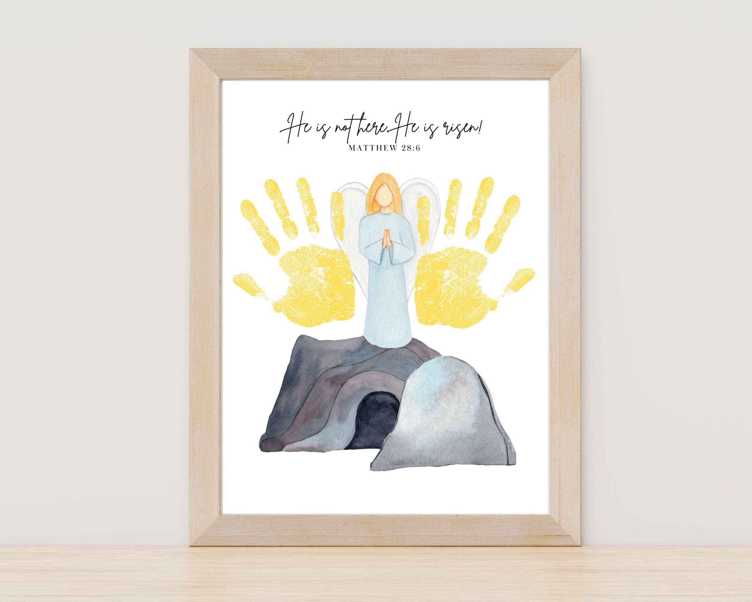 Easter Handprint Craft, Holy Week Printable Handprint Art, He is Risen ...