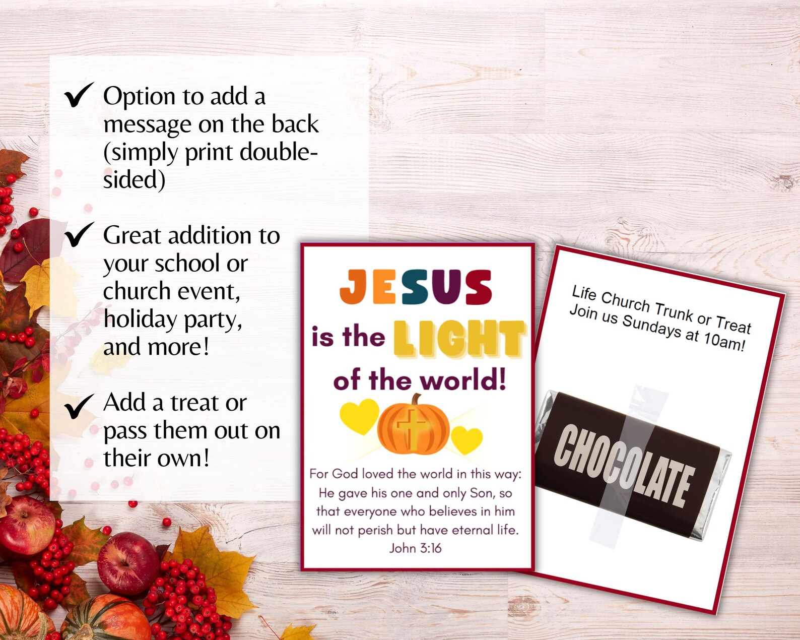 John 3:16 Christian Halloween Gospel Tracts, Bible Verse Tracts ...