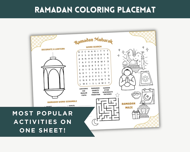 Ramadan Activities for Kids, Ramadan Coloring Pages, Ramadan Lantern ...