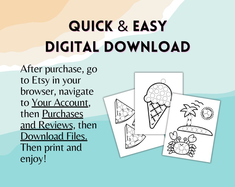 Summer Dot Marker Activities, Dot Marker Coloring Sheets, Dot Marker ...