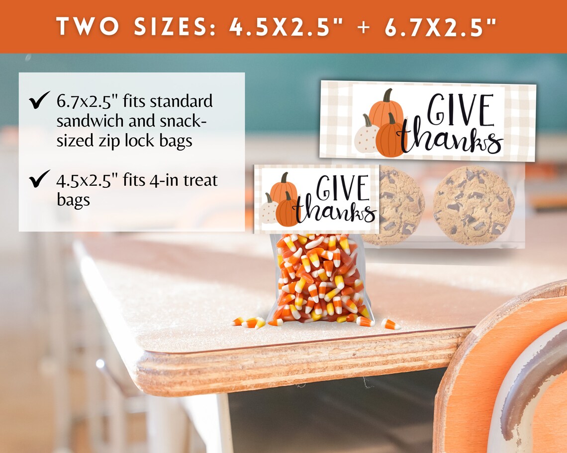 Printable Fall Cookie Tag, Happy Fall Treat Bag Topper, Friendsgiving ...