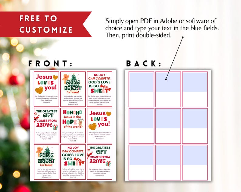 Christian Christmas Gospel Tracts, Variety of Bible Verse Cards ...