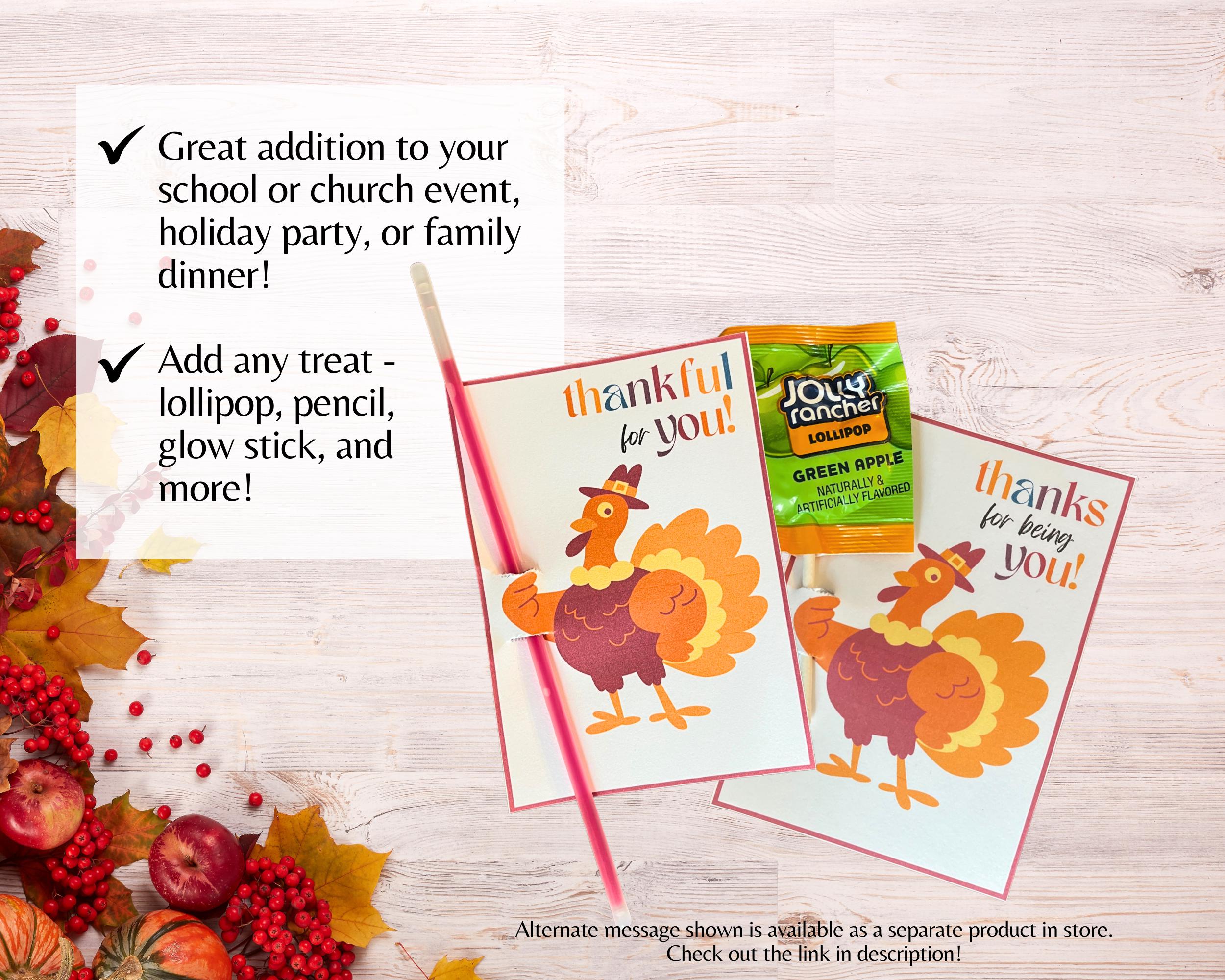 Editable Turkey Lollipop Holder, Thanksgiving Lollipop Holder ...