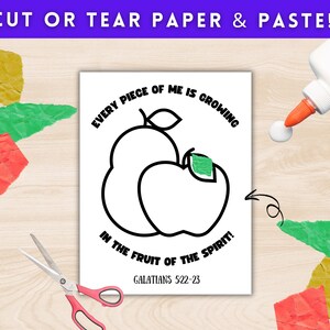 Torn Paper Fruit of the Spirit Activity, Holy Spirit Pentecost Sunday ...