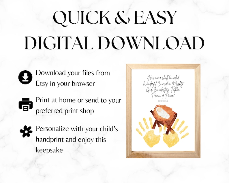 Nativity Handprint Christmas Craft, Baby Jesus Crafts for Bible Class ...