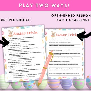 Easter Trivia Game, Easter Game Printable, Easter Trivia Friendly Feud ...