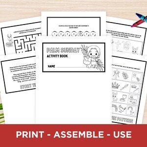 Palm Sunday Activity Flip Book for Kids, Palm Sunday Coloring Pages ...