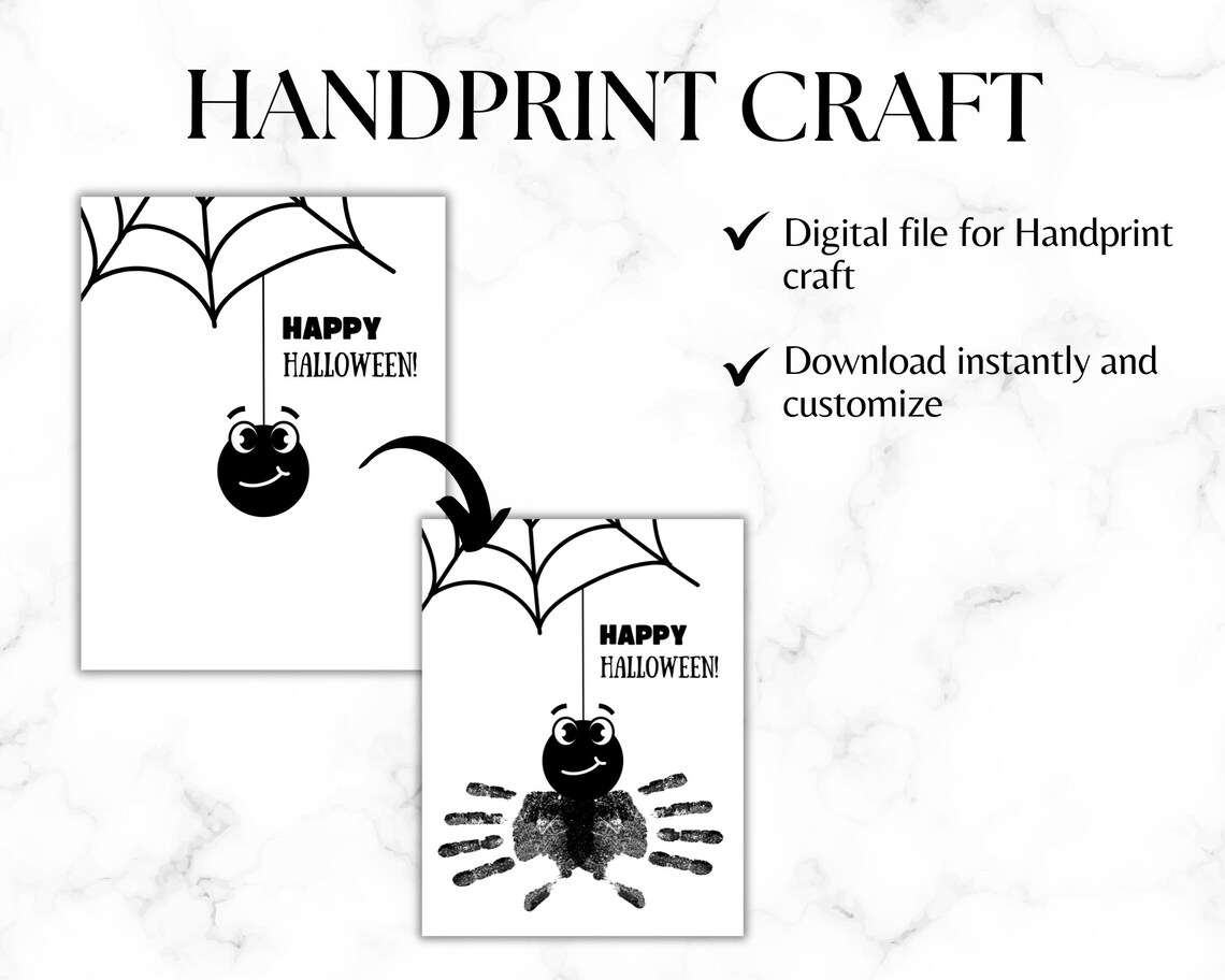 Halloween Handprint Craft, Fall Handprint Craft, Toddler Halloween ...