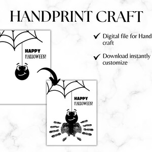 Halloween Handprint Craft, Fall Handprint Craft, Toddler Halloween ...