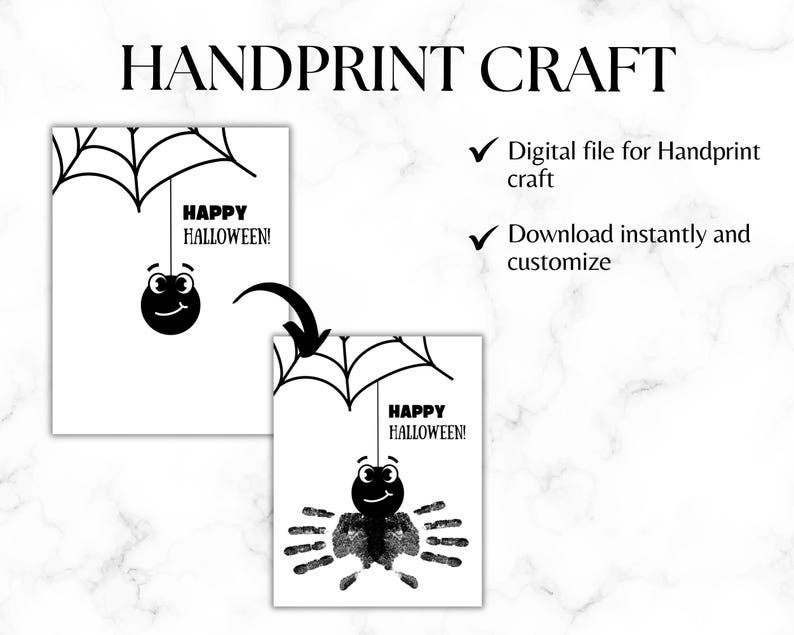 Halloween Handprint Craft, Fall Handprint Craft, Toddler Halloween ...