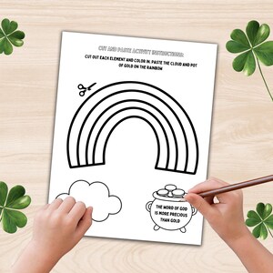 Christian St Patricks Day Coloring Pages, Sunday School Craft, Pot of ...