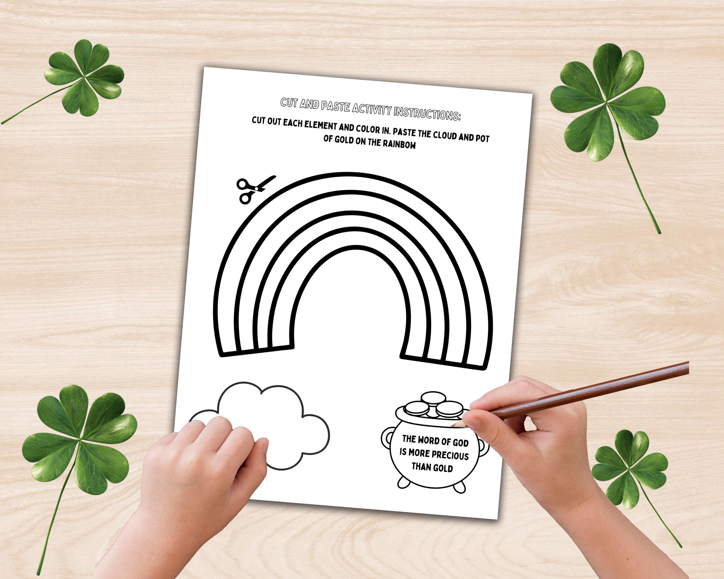 Christian St Patricks Day Coloring Pages, Sunday School Craft, Pot of ...