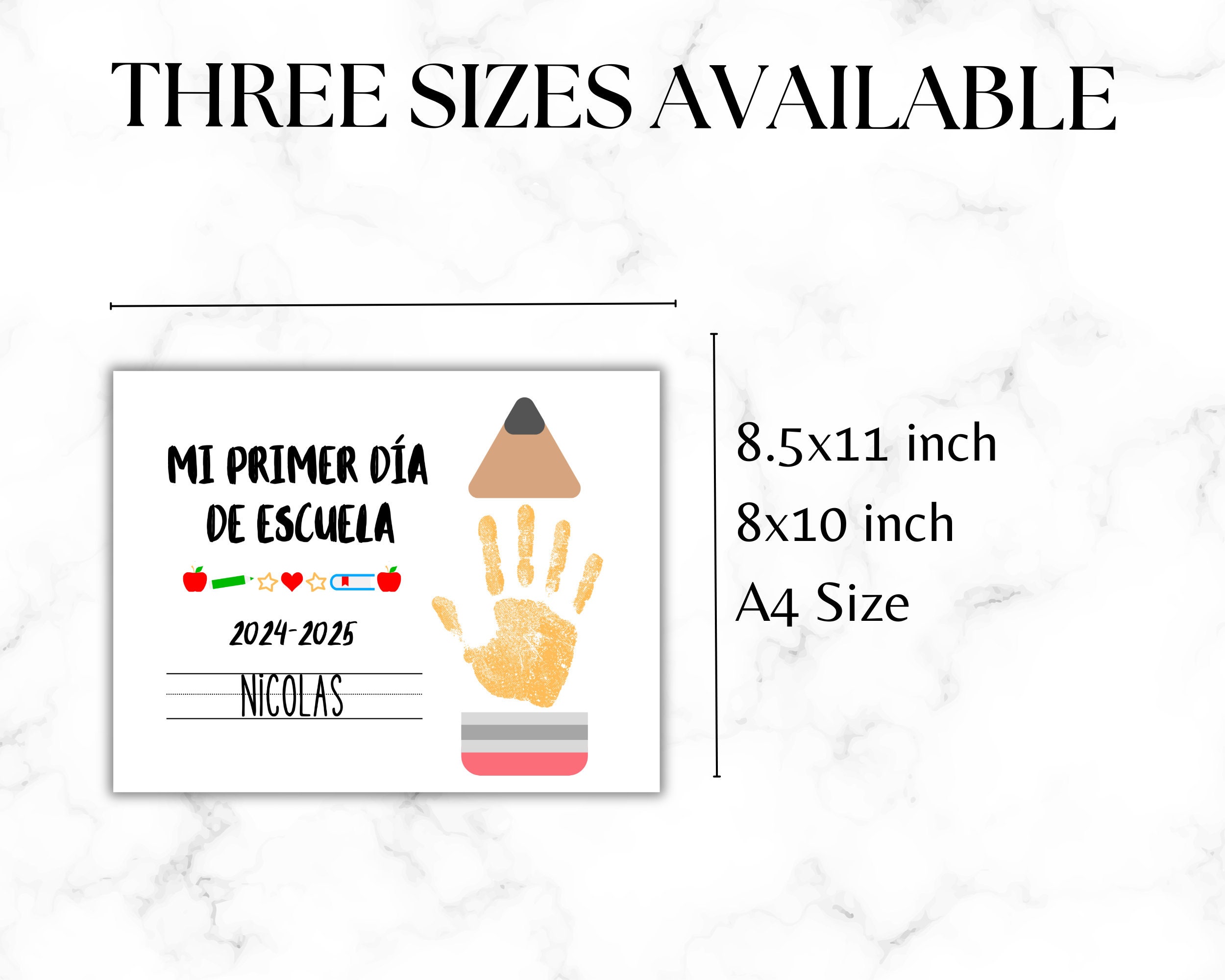 Back to School Spanish Handprint Art, Preschool Sign, Handprint Craft ...