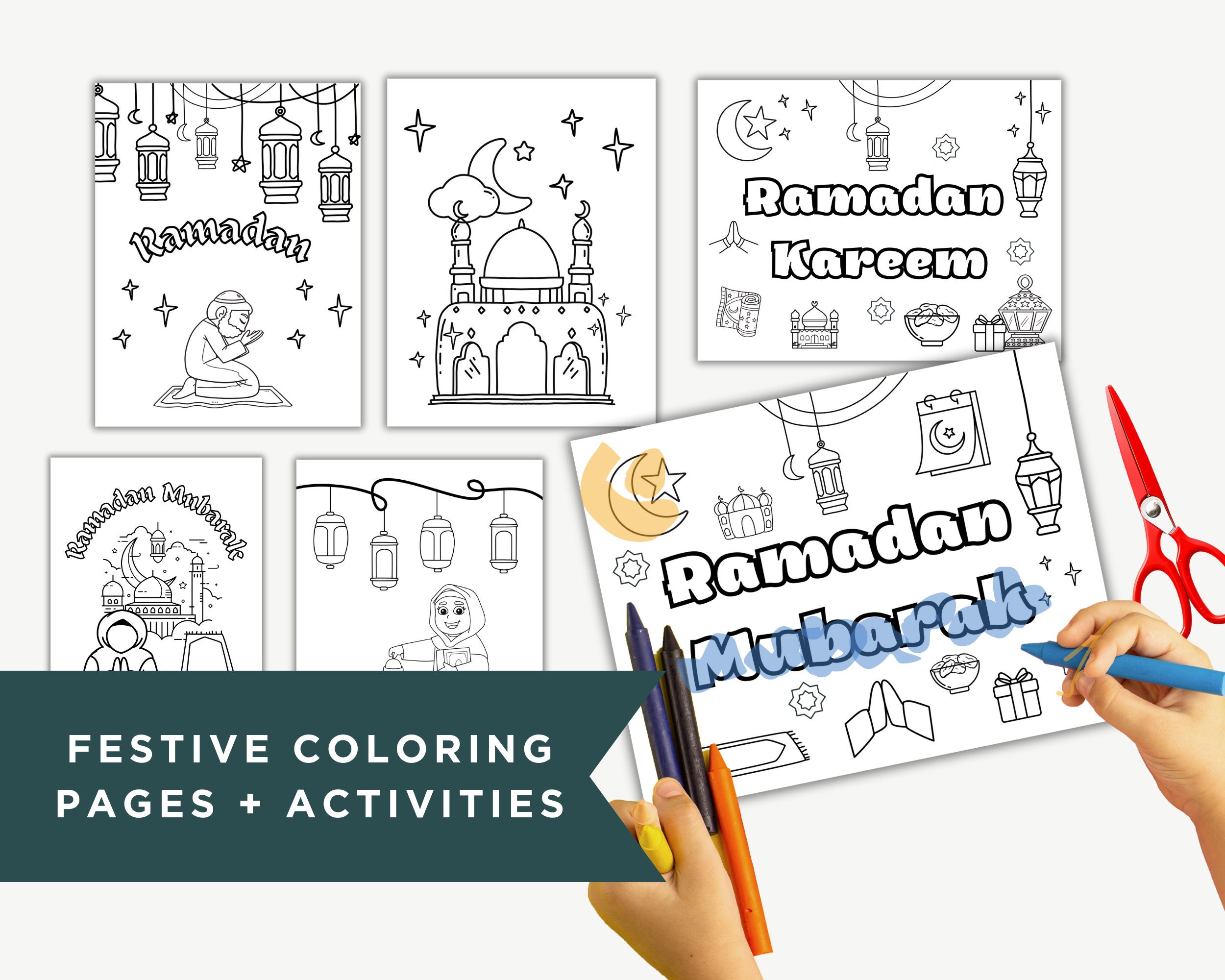 Ramadan Activities for Kids, Ramadan Coloring Pages, Ramadan Lantern ...