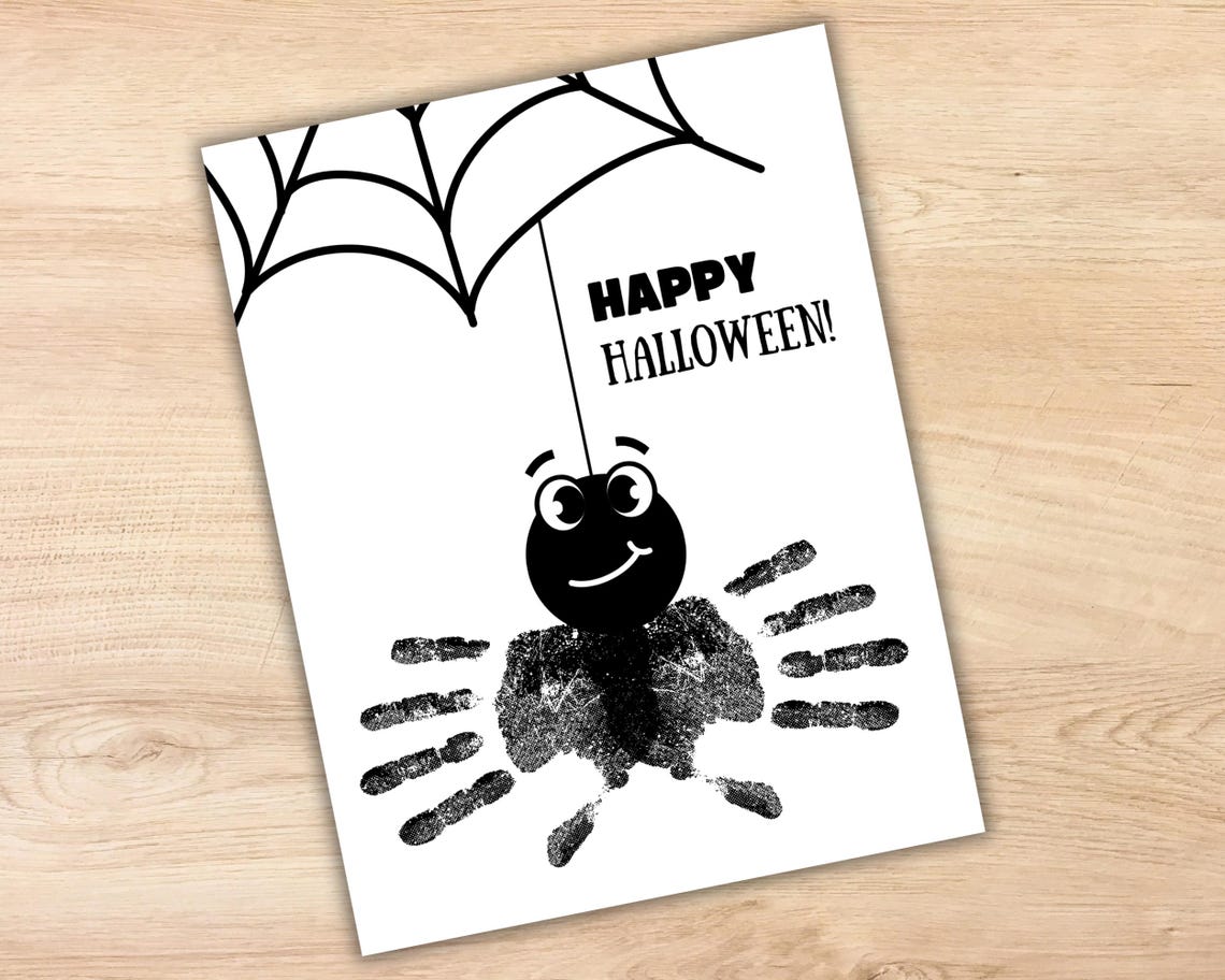 Halloween Handprint Craft, Fall Handprint Craft, Toddler Halloween ...
