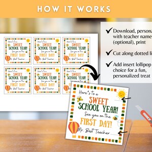 Editable Meet the Teacher Pop Tag, Back to School Lollipop Tag, First ...