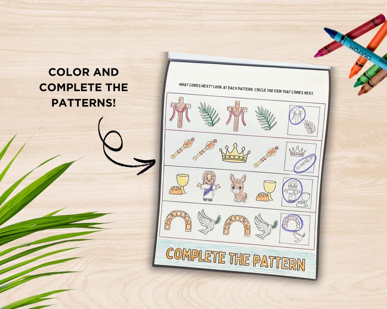 Palm Sunday Activity Flip Book for Kids, Palm Sunday Coloring Pages ...