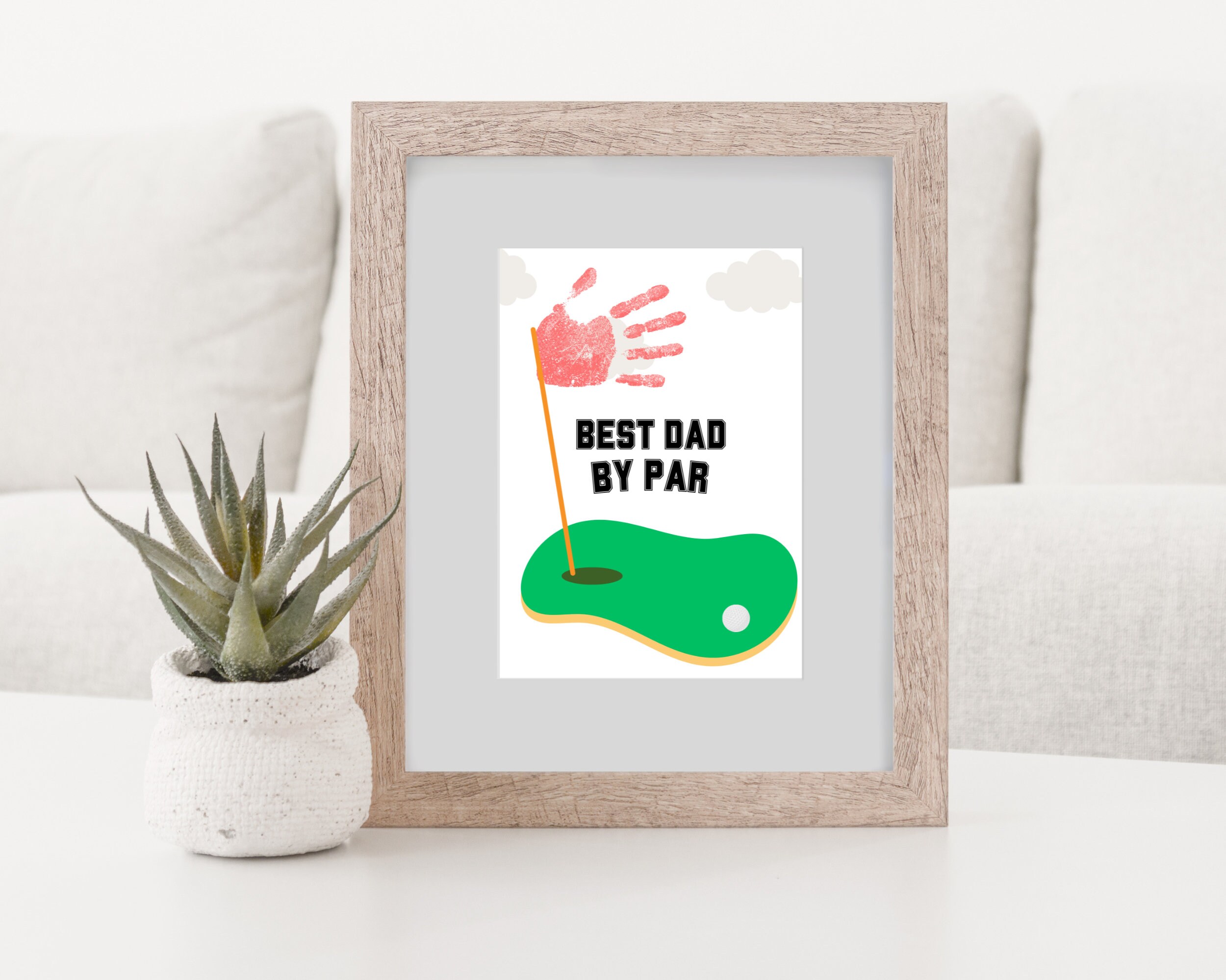 Best Dad by Par, Father's Day Handprint Sign, Handprint Art, Fathers ...