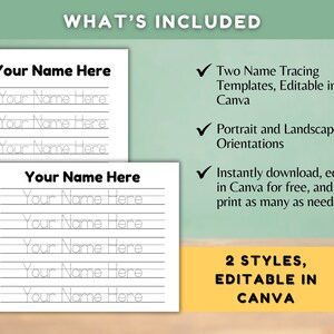 Name Tracing Template Editable, Trace Name Handwriting Practice, Name ...