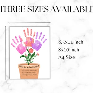 Mother's Day Spanish Handprint, Dia De Las Madres Regalo Para Mama ...