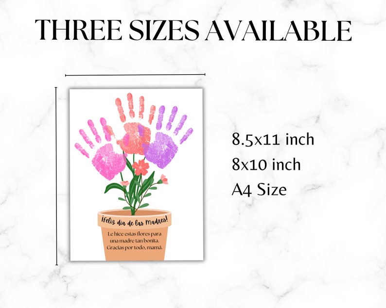 Mother's Day Spanish Handprint, Dia De Las Madres Regalo Para Mama ...
