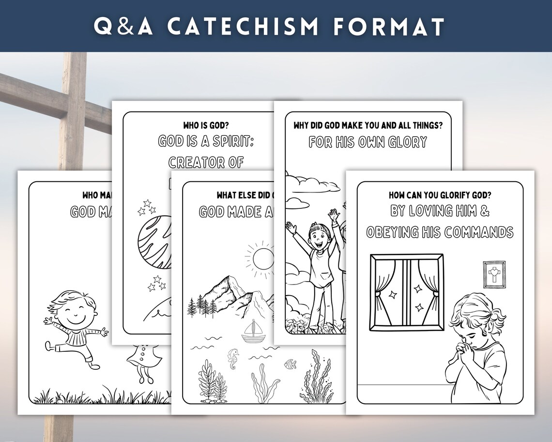 Catechism Coloring Sheets, Christian Coloring Page for Kids, Kids ...