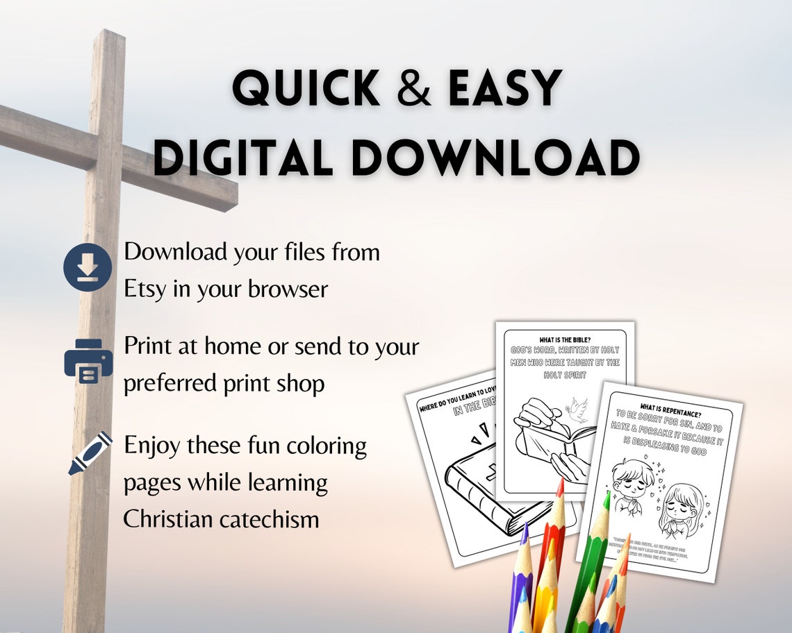 Catechism Coloring Sheets, Christian Coloring Page for Kids, Kids ...