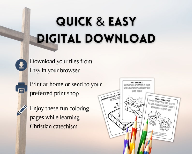 Catechism Coloring Sheets, Christian Coloring Page for Kids, Kids ...