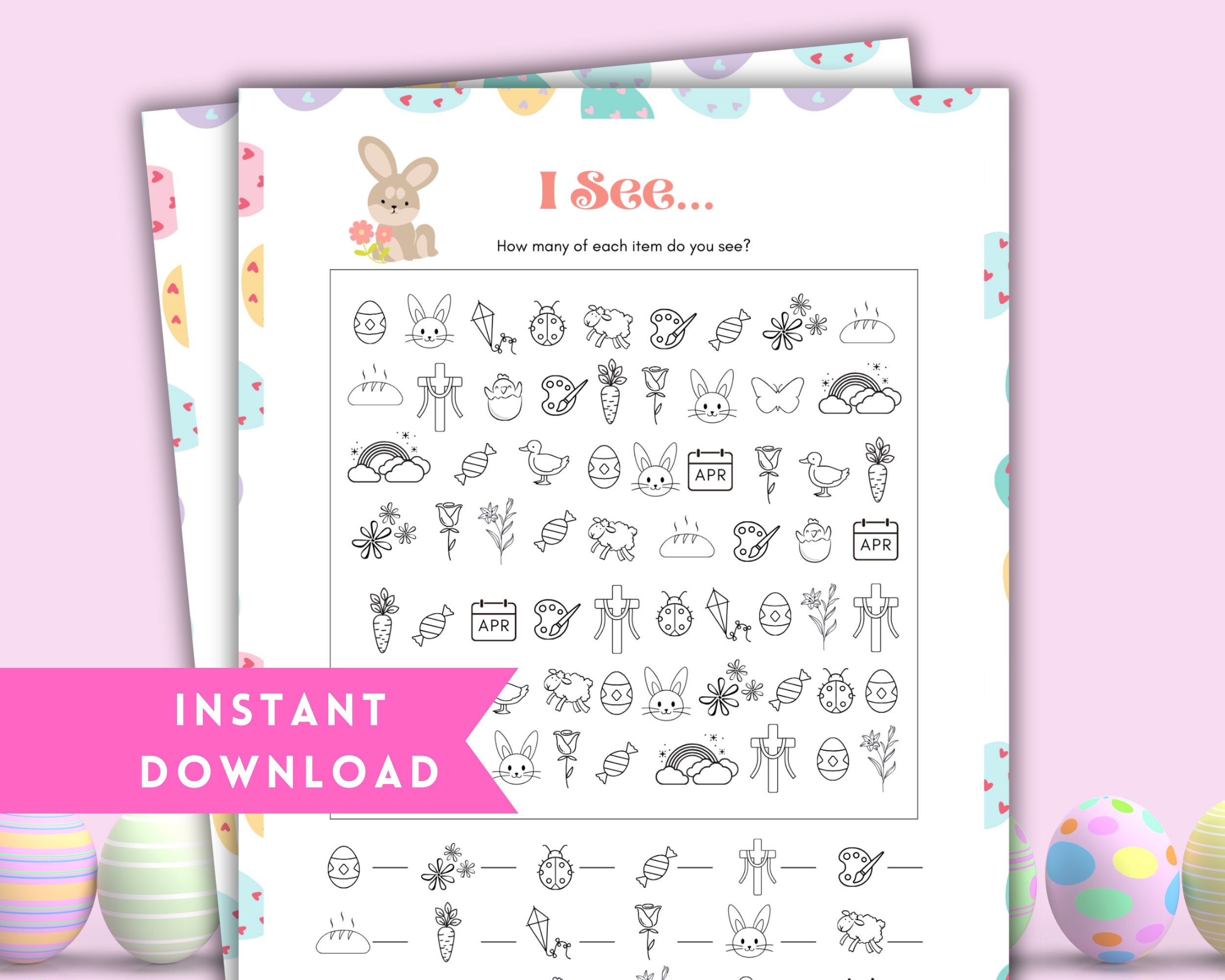 Easter Games for Kids, Hidden Pictures Easter Game, Easter I See Game ...