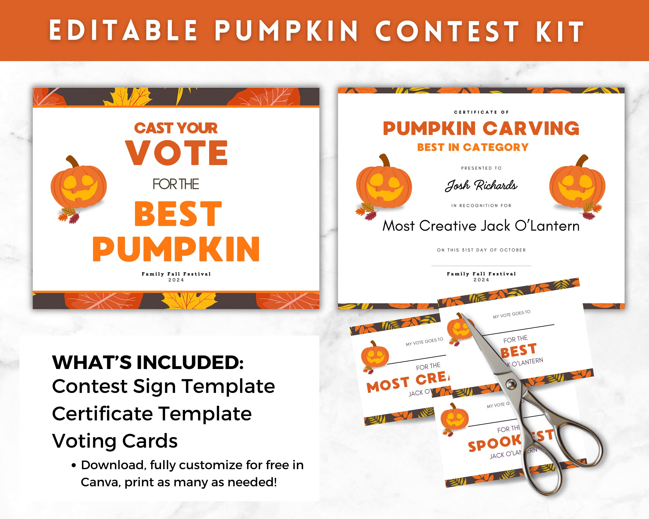 Fall Festival Pumpkin Carving Contest Awards, Pumpkin Carving Voting ...