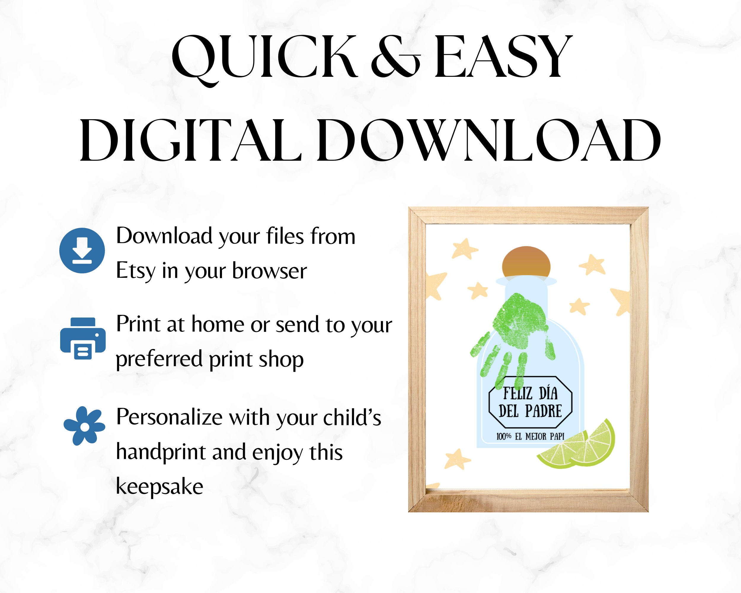 Father's Day Spanish Handprint, Tarjeta De Feliz Dia Del Padre Papi ...