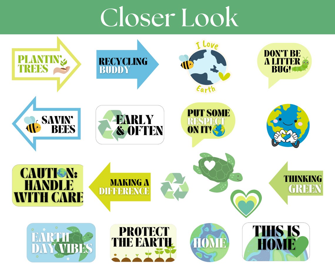 Funny Earth Day Photo Props, Earth Day Photobooth Props, Printable ...