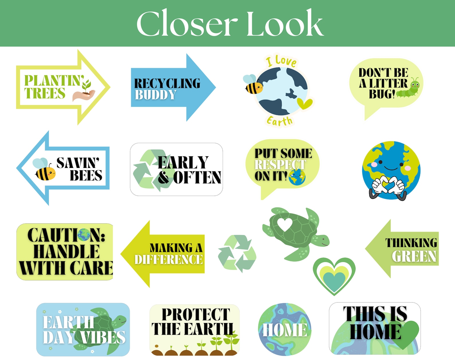 Funny Earth Day Photo Props, Earth Day Photobooth Props, Printable ...