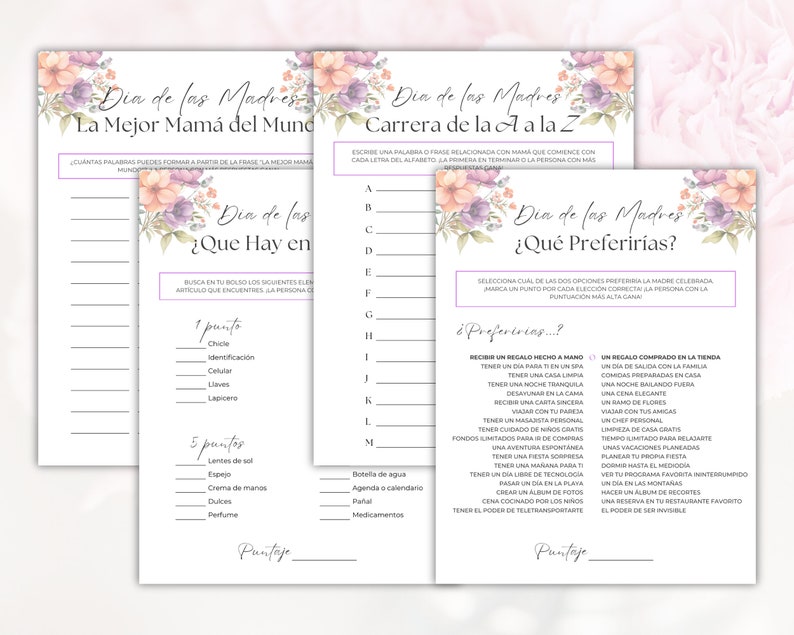 Dia De La Madre Games, Juegos Para Dia De Las Madres, Actividades En ...