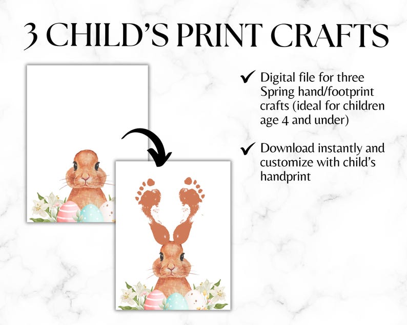 Spring Handprint Art, Easter Handprint Art, Bunny Footprint Art, Flower ...