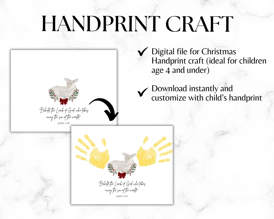 Printable Christmas Handprint Craft for Sunday School, Christian ...