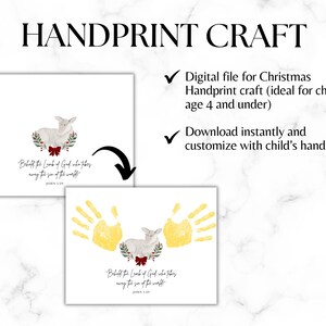 Printable Christmas Handprint Craft for Sunday School, Christian ...