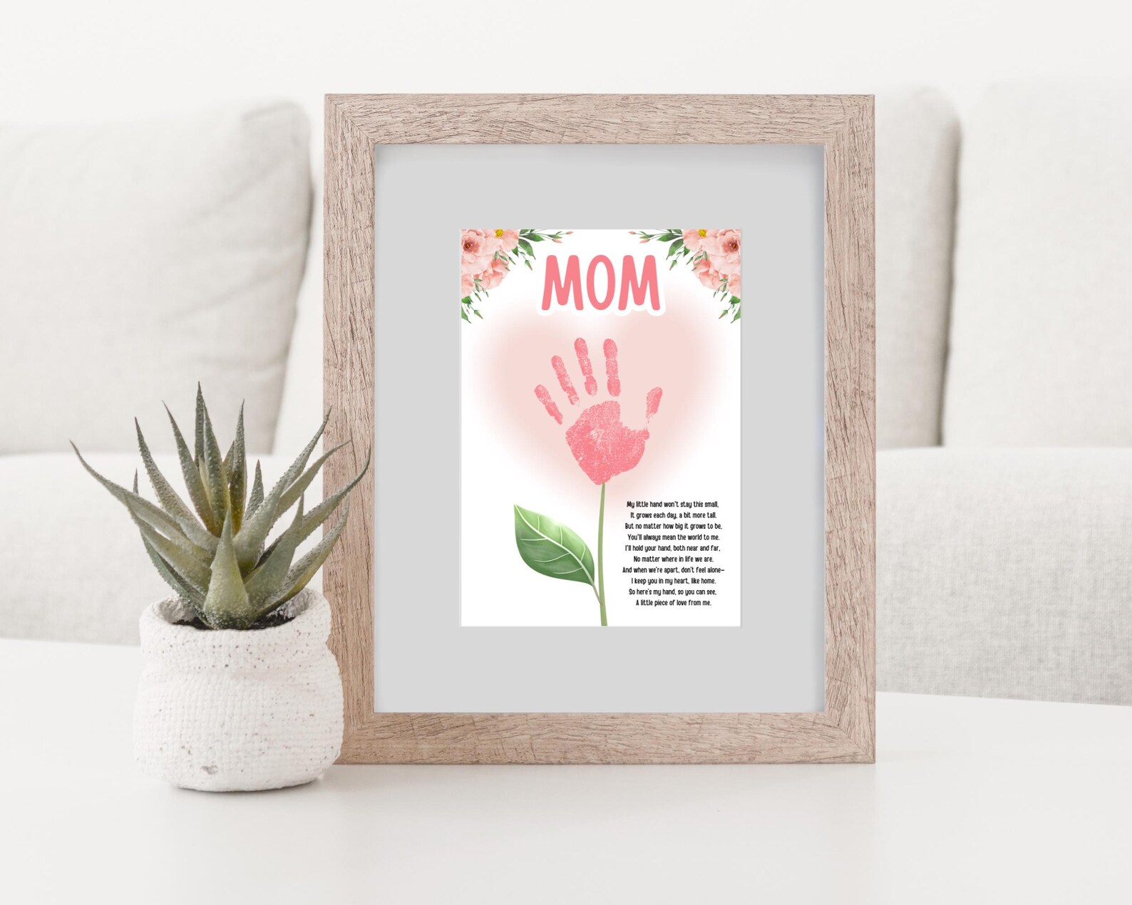 Mother's Day Handprint Craft, Gift for Mom or Grandma, Mother's Day ...